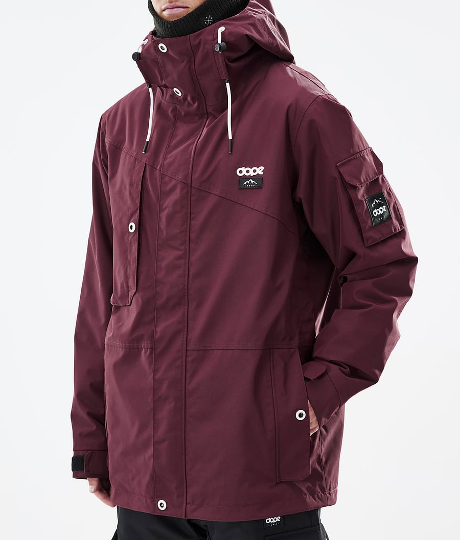 Dope Adept Men's Snowboard Jacket Burgundy | Dopesnow.com