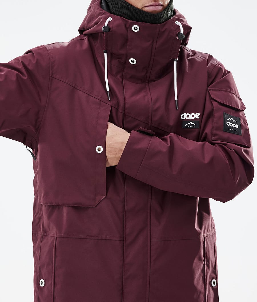 Dope Adept Men's Snowboard Jacket Burgundy | Dopesnow.com