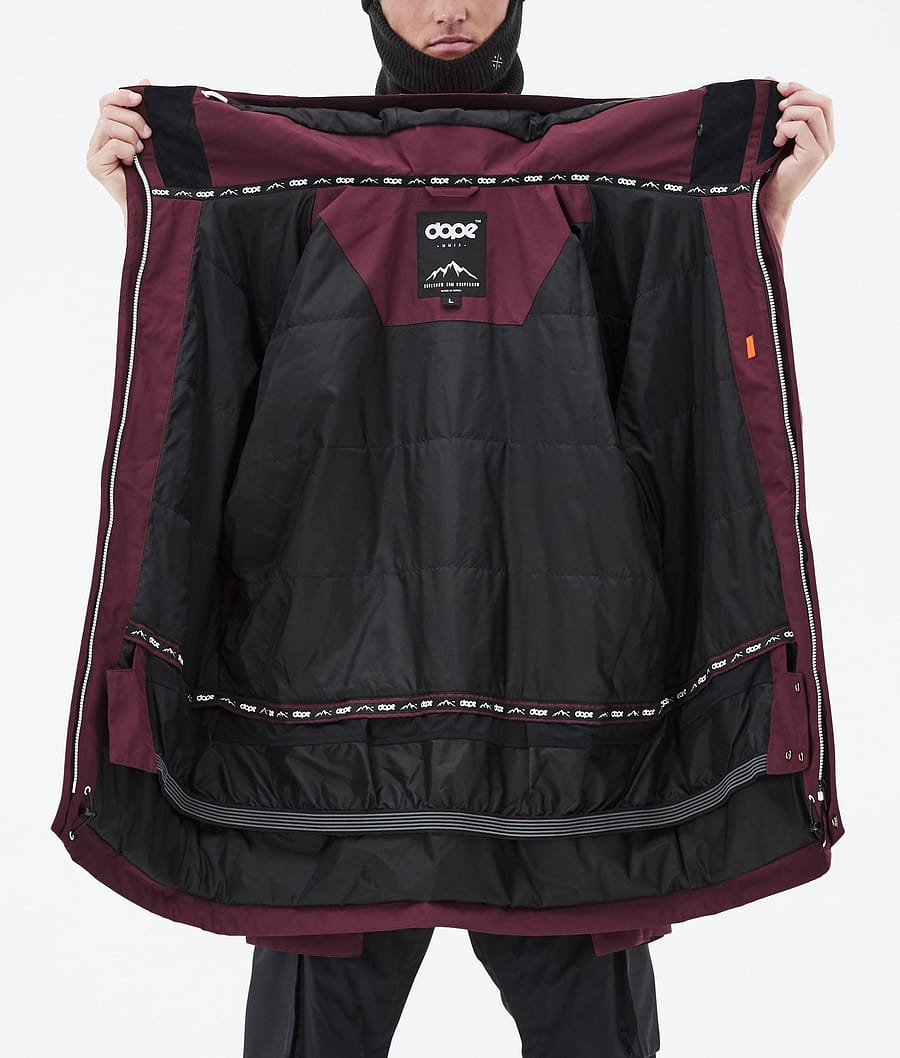 Dope Adept Men's Ski Jacket Burgundy | Dopesnow.com