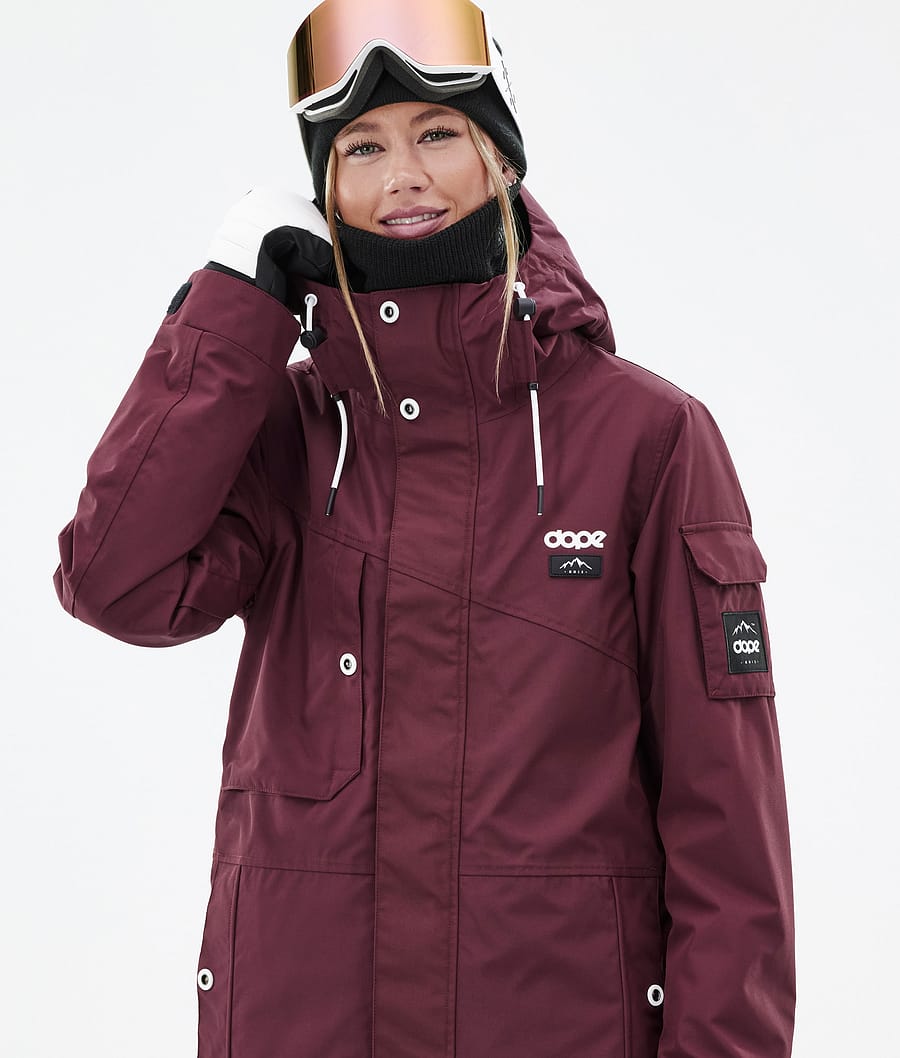 Dope Adept W Women's Snowboard Jacket Burgundy | Dopesnow.com