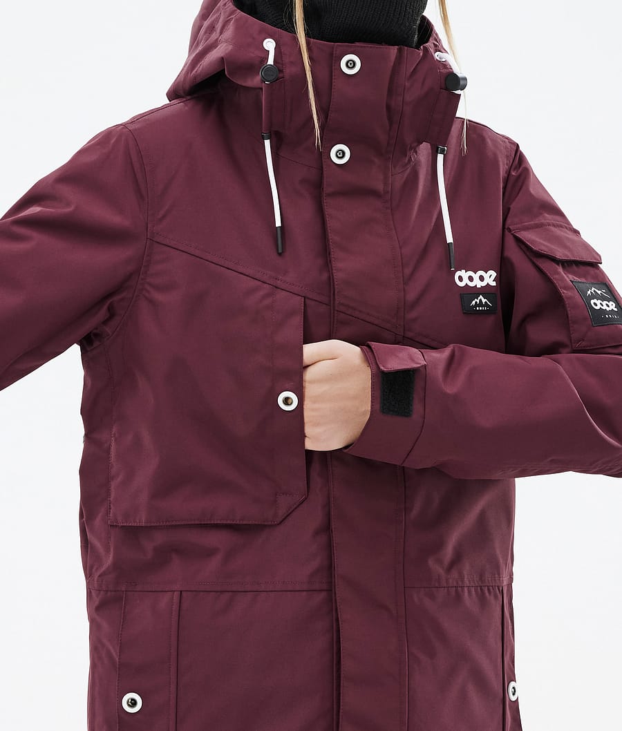 Dope Adept W Women's Snowboard Jacket Burgundy | Dopesnow.com