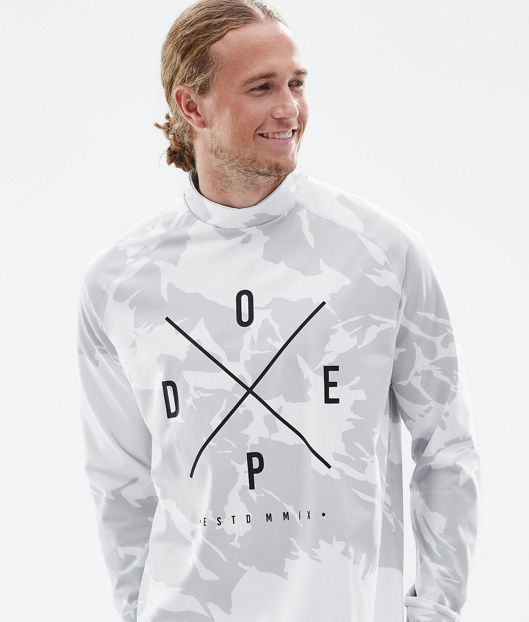 Dope Snuggle Men's Base Layer Top 2X-Up Grey Camo | Dopesnow UK