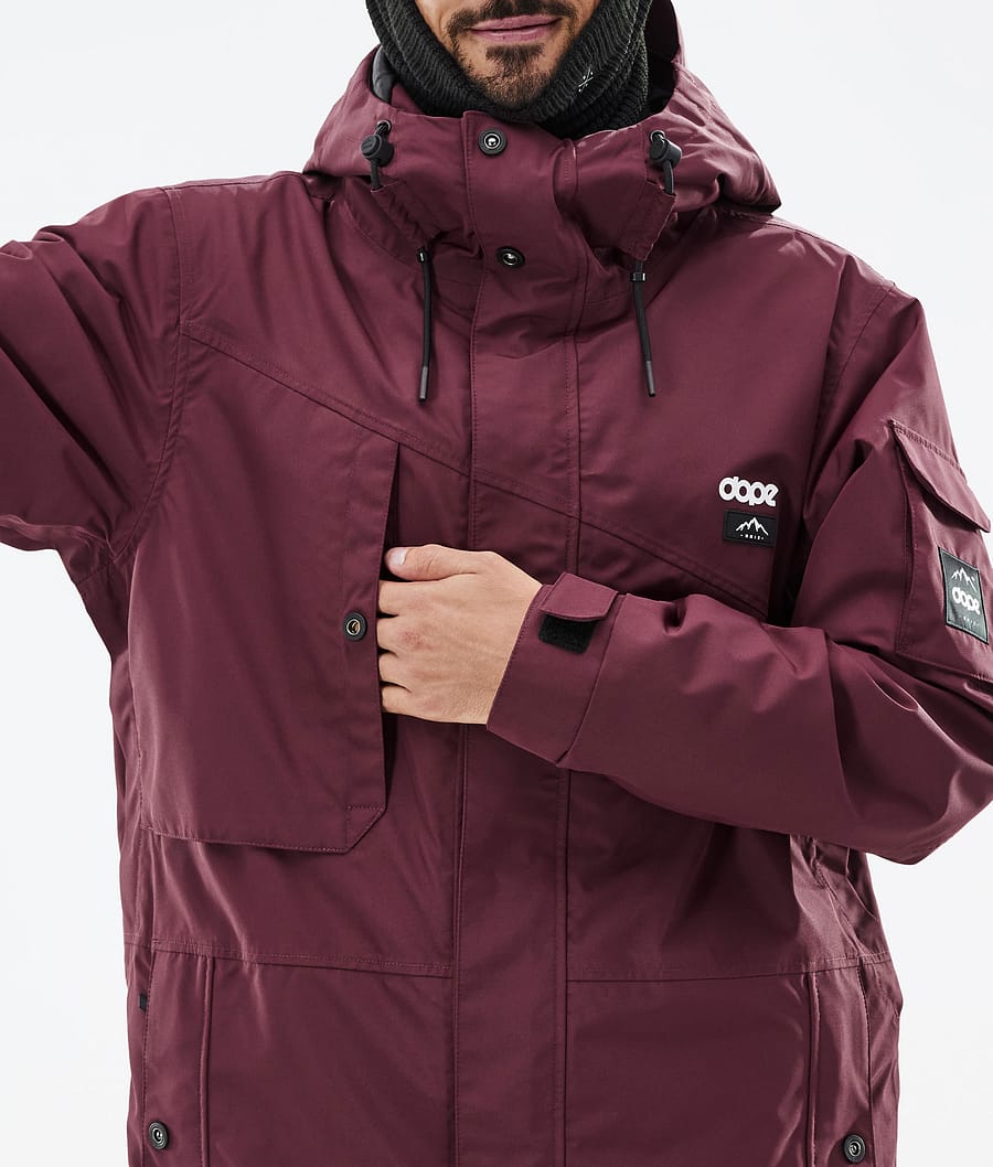 Dope Adept Men's Snowboard Jacket Don Burgundy | Dopesnow UK