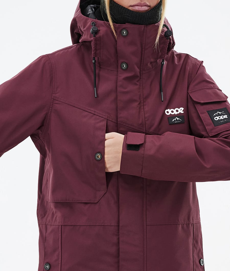 Dope Adept W Women's Snowboard Jacket Don Burgundy | Dopesnow.com