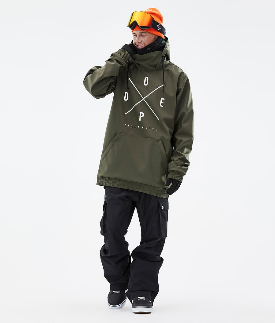 Dope Yeti Men's Snowboard Jacket 2X-Up Olive Green | Dopesnow.com