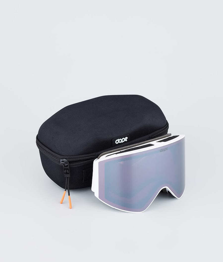 Dope Sight Ski Goggles White W/White Silver Mirror | Dopesnow.com